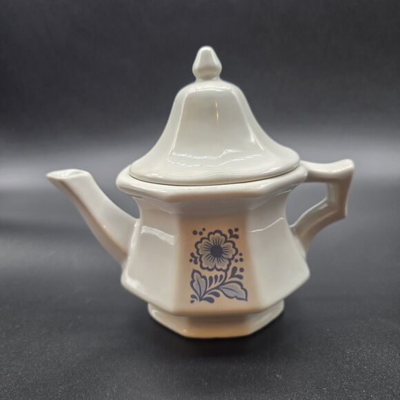 Avon | Kitchen | Vintage Avon Ceramic White Teapot With Blue Floral ...